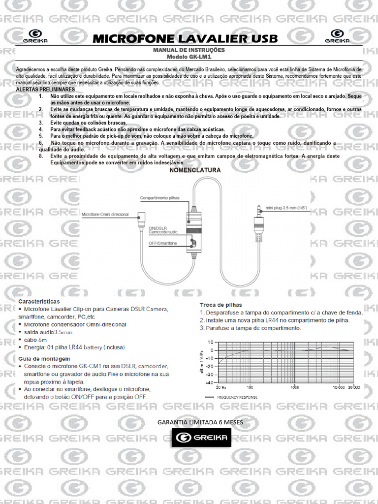 Manual Microfone Gk Lm1 Mesclado | PDF | PCs (computadores) | USB