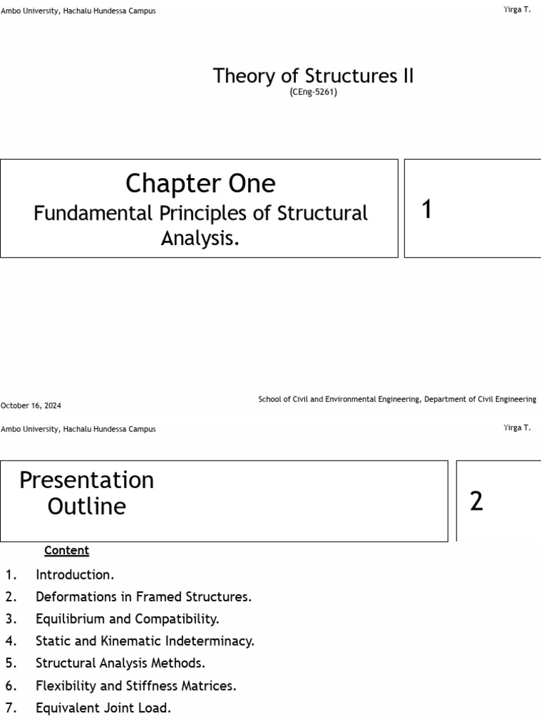 Chapter 1 - Fundamental Principles of Structural Analysis. | PDF ...