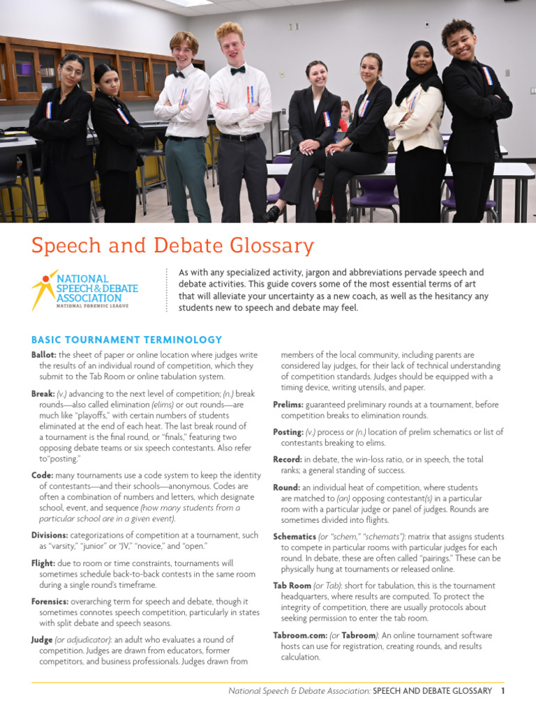 Essential Debate Terminology Guide | PDF