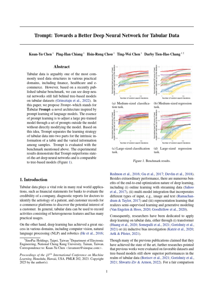 Trompt Towards A Better Deep Neural Network For Tabular Data | PDF | Artificial Neural Network ...