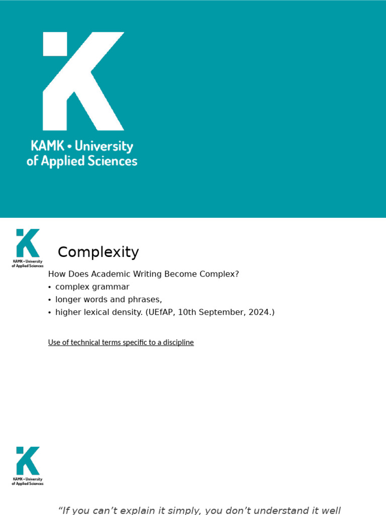 Academic Writing Complexity Guide | PDF