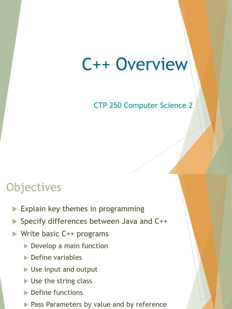 C++ Programming Fundamentals Overview | PDF | C++ | Method (Computer ...