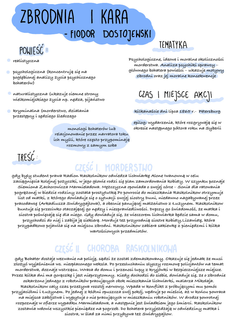 zbrodnia i kara Fiodor Dostojewski | PDF