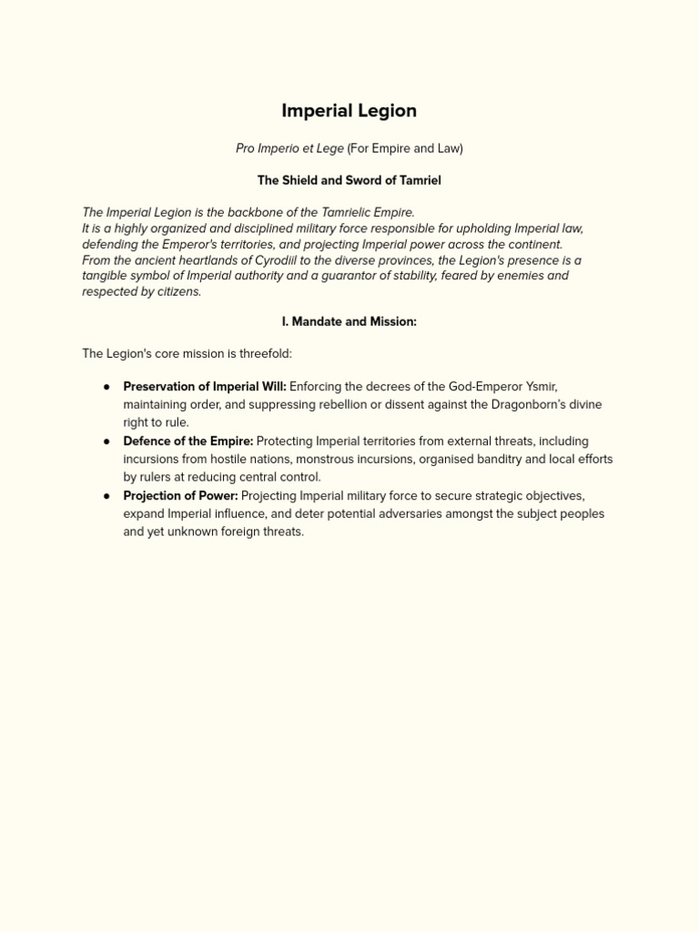 Imperial Legion | PDF | Roman Legion | Cavalry