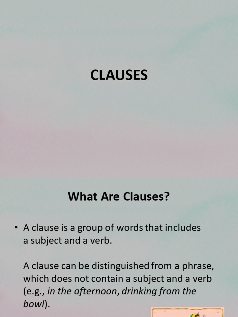 Clauses | PDF | Clause | Verb