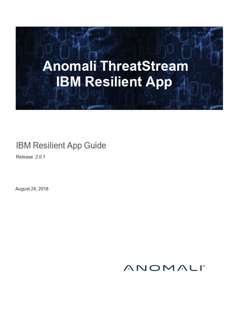 Anomali_IBM_Resilient | PDF | Sudo | Mobile App