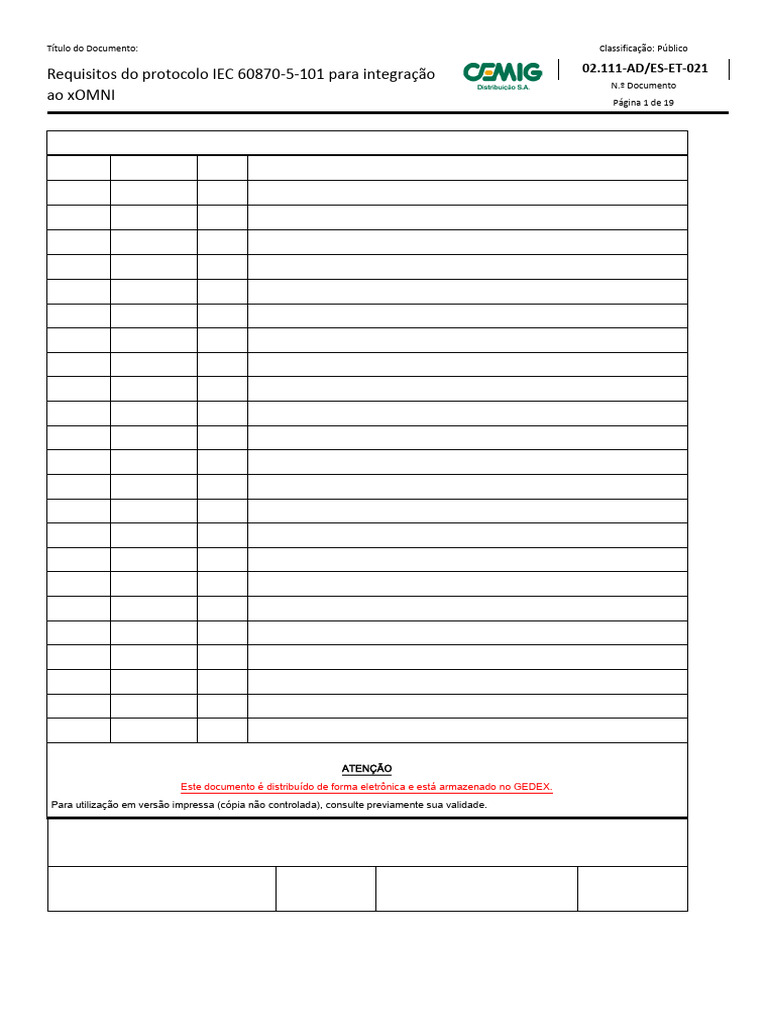 Requisitos IEC 60870-5-101 para xOMNI | PDF | Tempo | Energia elétrica