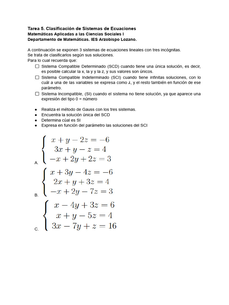 Sistemas de Ecuaciones NO LINEALES | PDF