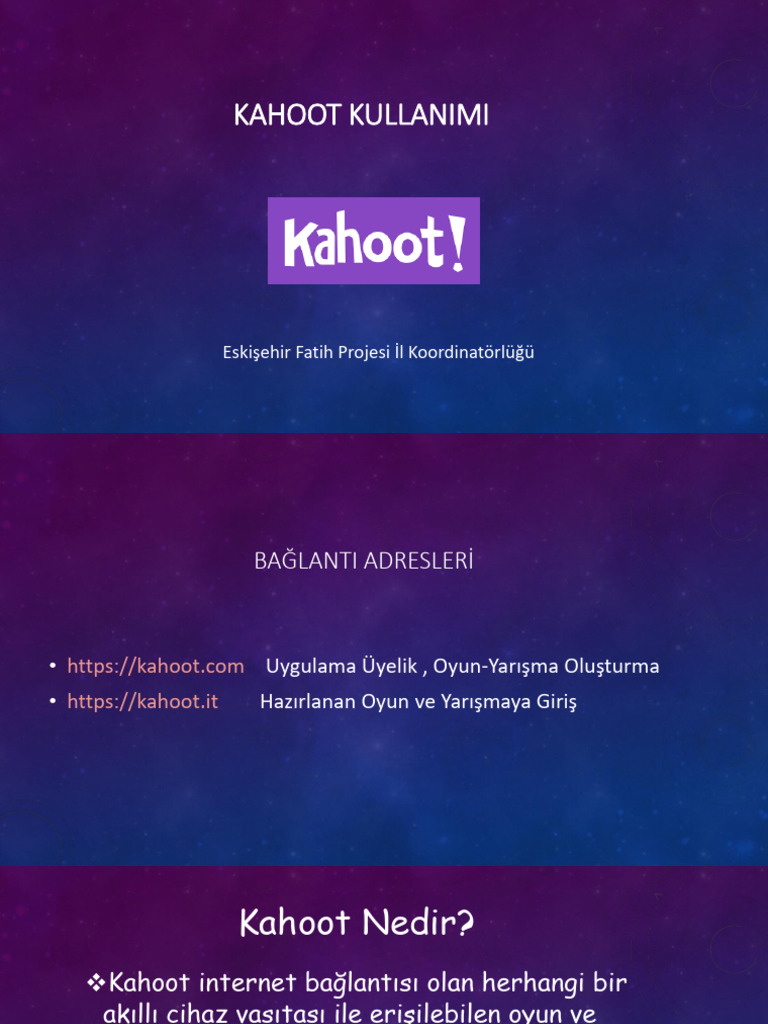 Kahoot Kullanimi | PDF
