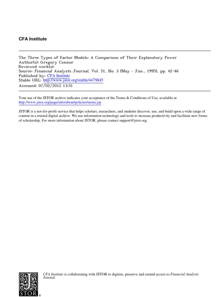 Factor Models in Finance | PDF | Beta (Finance) | Time Series