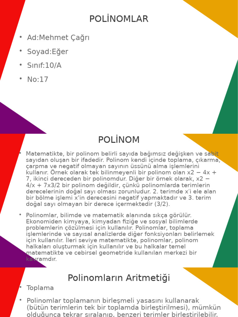 POLİNOMLAR | PDF