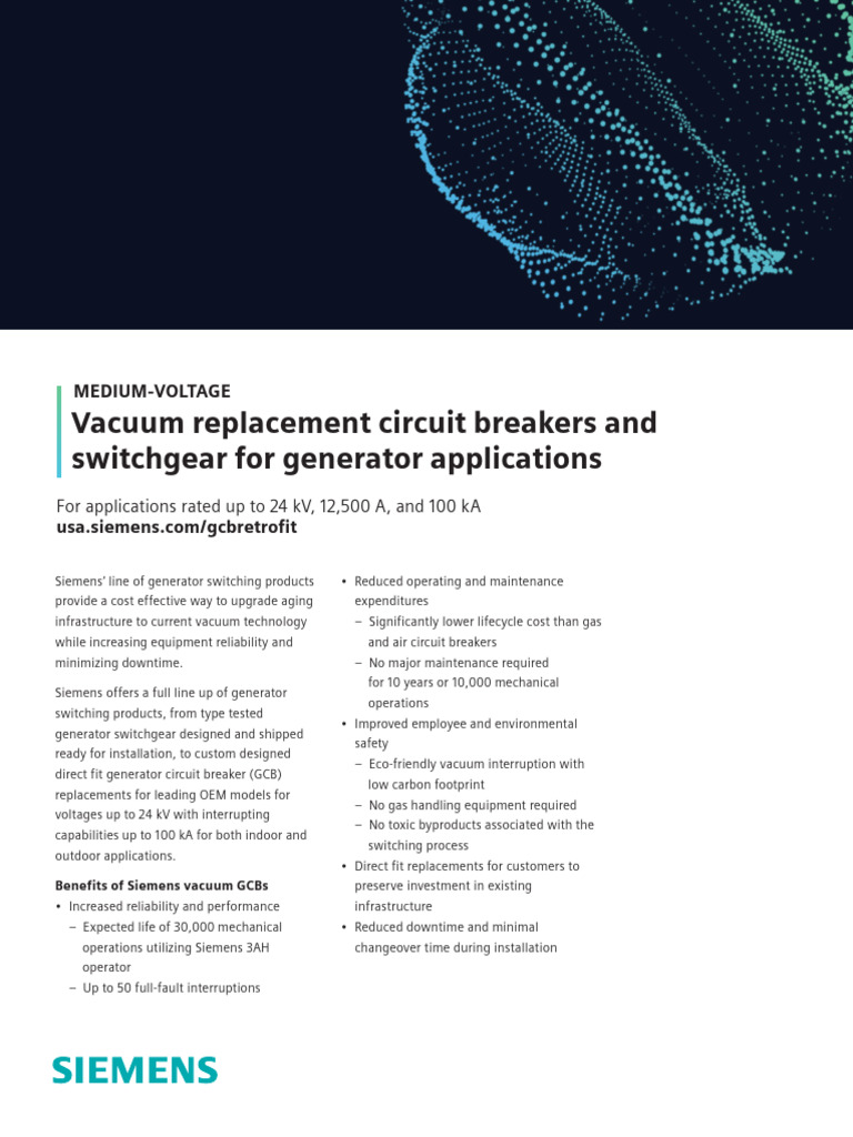 MV GCB Vacuum For Gen Apps Sids b40186 00 4aus | PDF | Electric Power ...