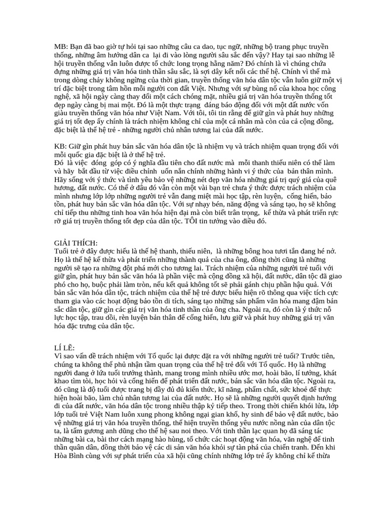 NLXH Văn Hóa A8 | PDF