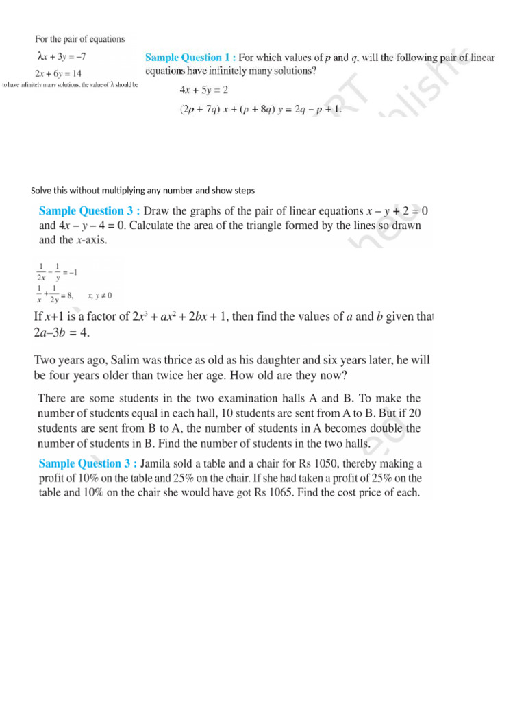 Pair of Linear Eqn | PDF
