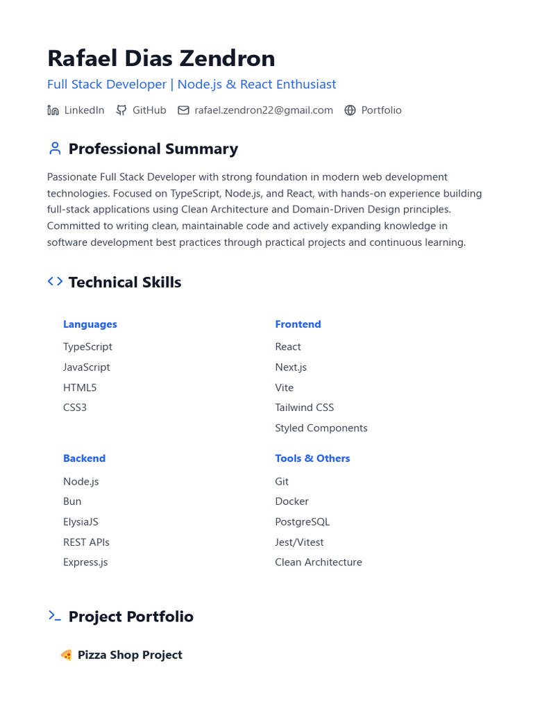 CV_Rafael_Dias_Zendron EN | PDF | Software | Software Development