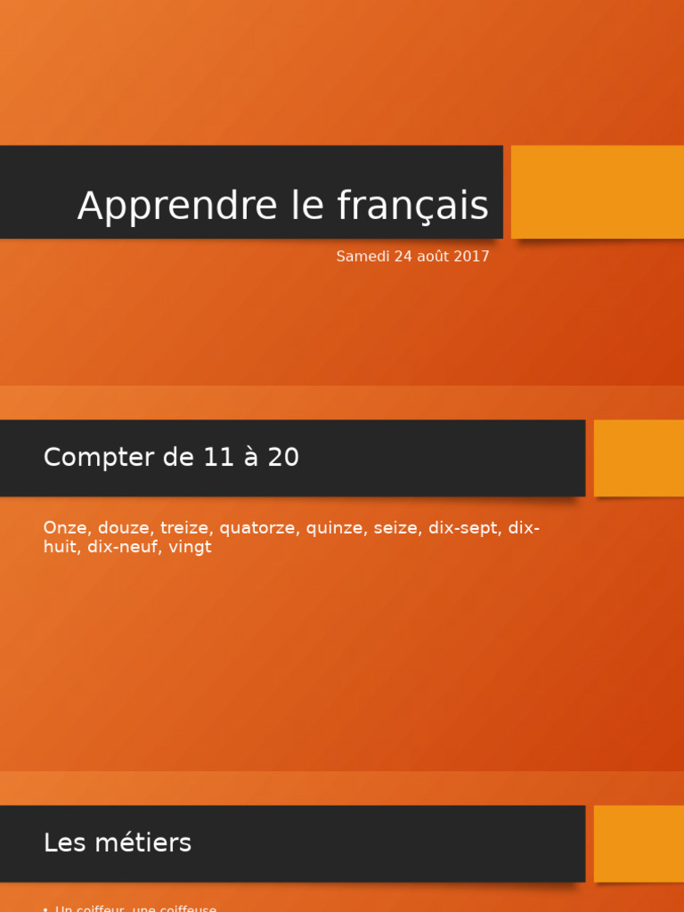 Apprendre Le Francais | PDF