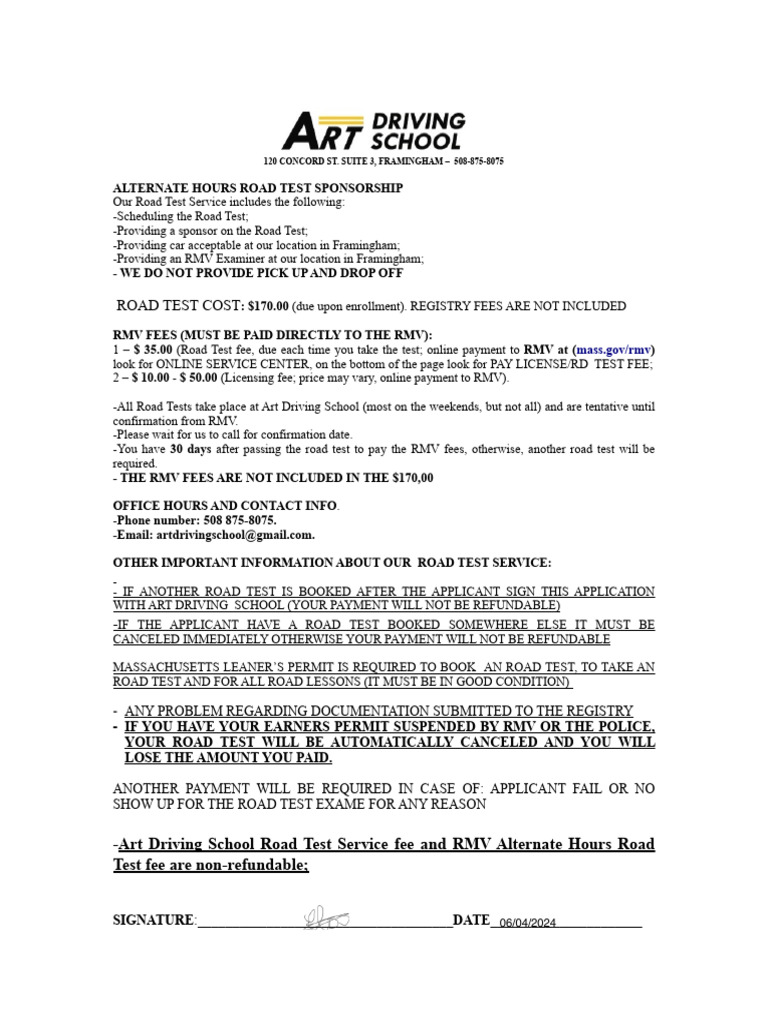 Road Test Application (2) (2) 7 | PDF