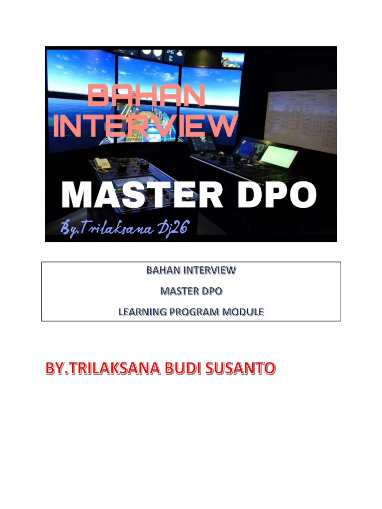 Bahan Interview - Master Dpo | PDF