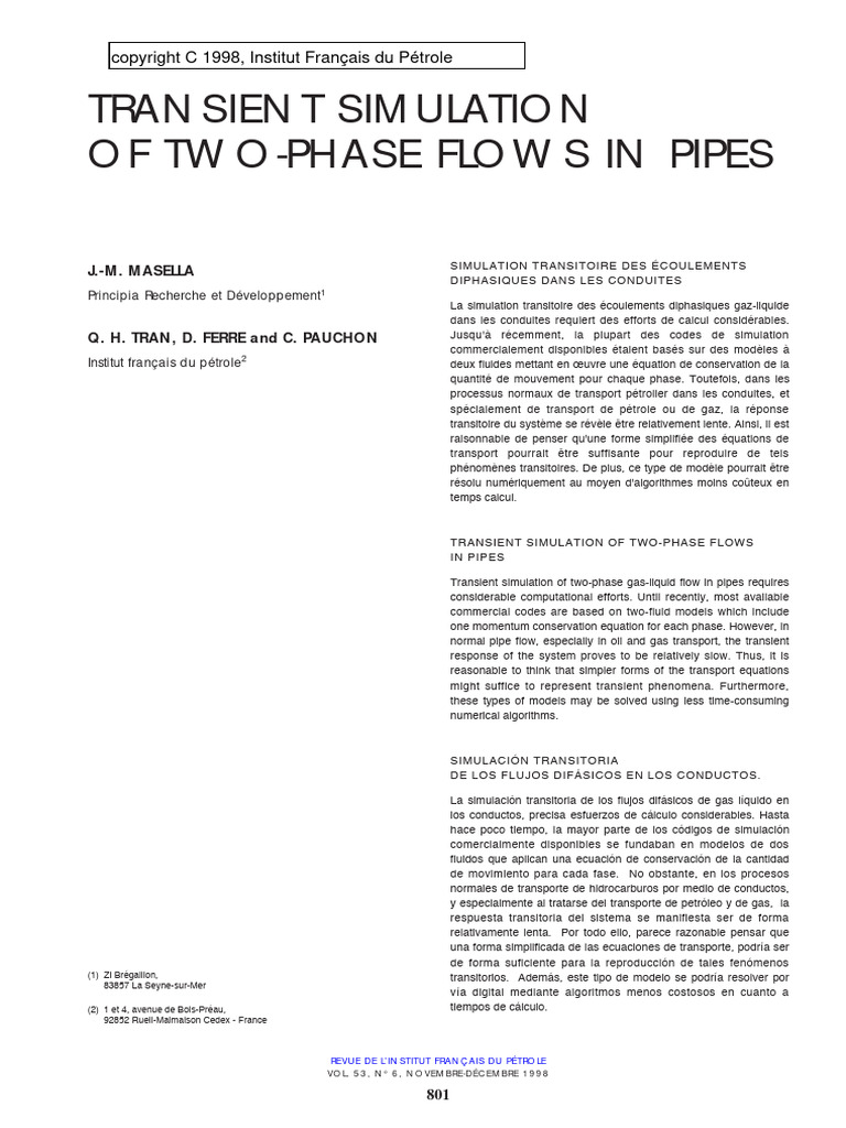 Transient Simulation of Two Phase Flows | PDF | Fluid Dynamics | Momentum