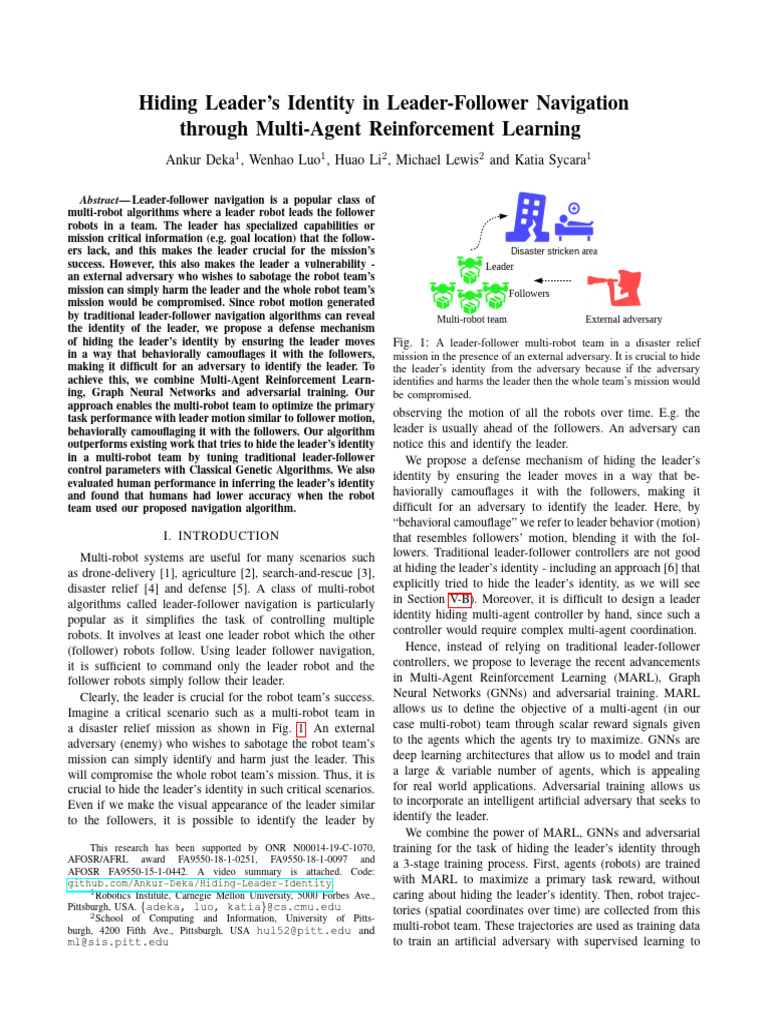 Hiding Leader's Identity in Leader-Follower Navigation Through Multi ...
