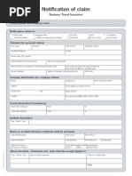 Travel Guard Insurance Claim Form | PDF | Insurance | Baggage