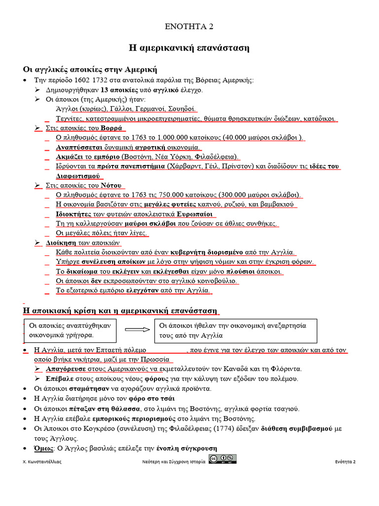 ΕΝΟΤΗΤΑ 2 - ΑΜΕΡΙΚΑΝΙΚΗ ΕΠΑΝΑΣΤΑΣΗ | PDF
