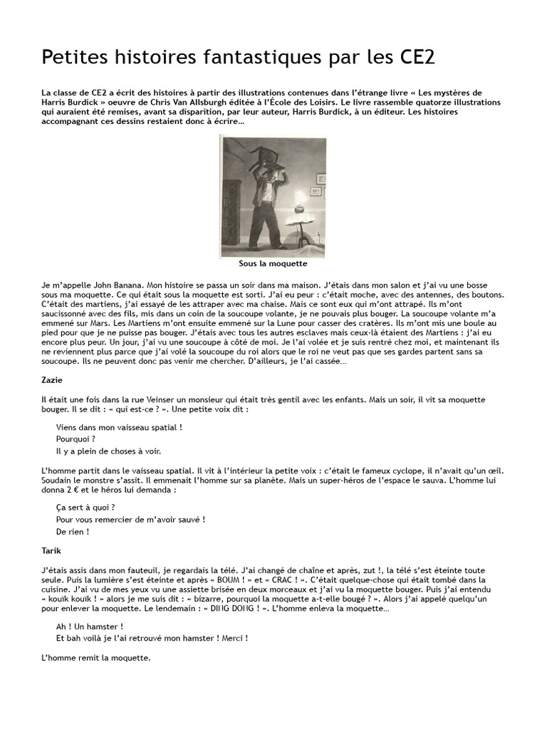 Histoires Fantastiques des CE2 | PDF