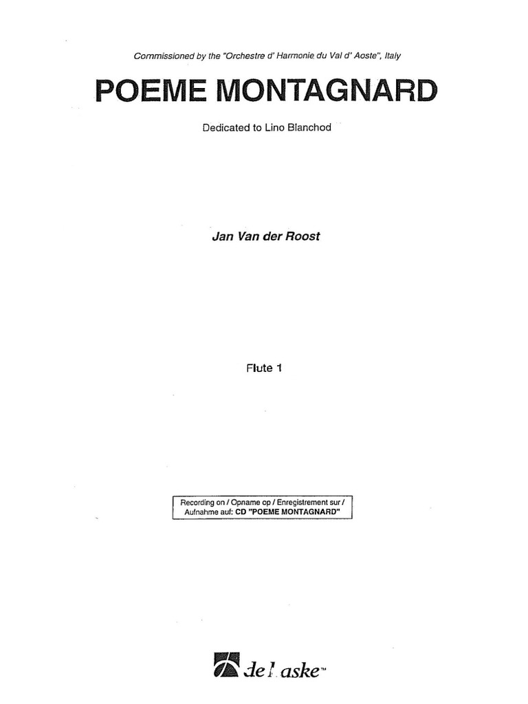 PoemeMontagnard VanDerRoost 12flauta1 | PDF