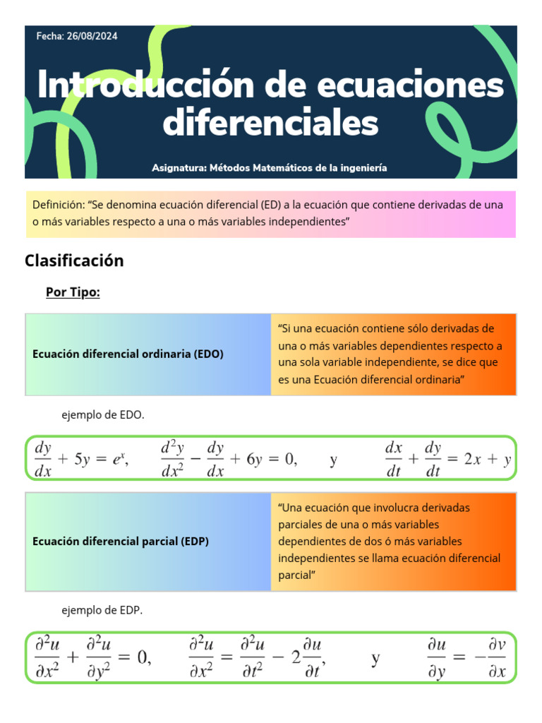 Definición EDO | PDF