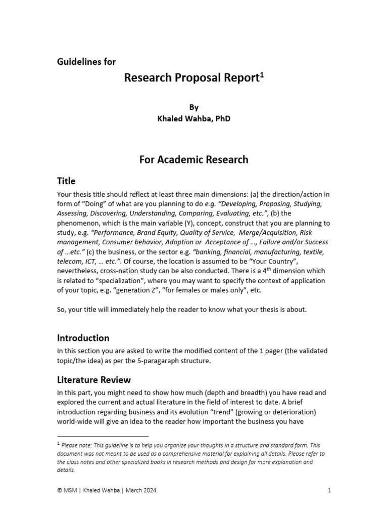 MBA RM Final Project Research Proposal 2024 | PDF | Hypothesis | Methodology