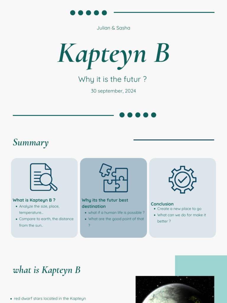Kapteyn B: Future Habitable Exoplanet | PDF