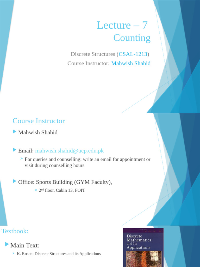 Lec 7 - DS - Counting Sum Product Rule | PDF | Function (Mathematics) | Discrete Mathematics