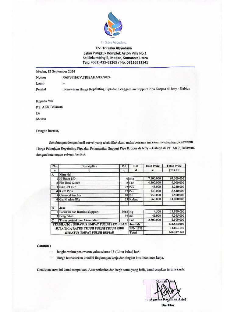 Repainting Pipa Dan Penggantian Support | PDF
