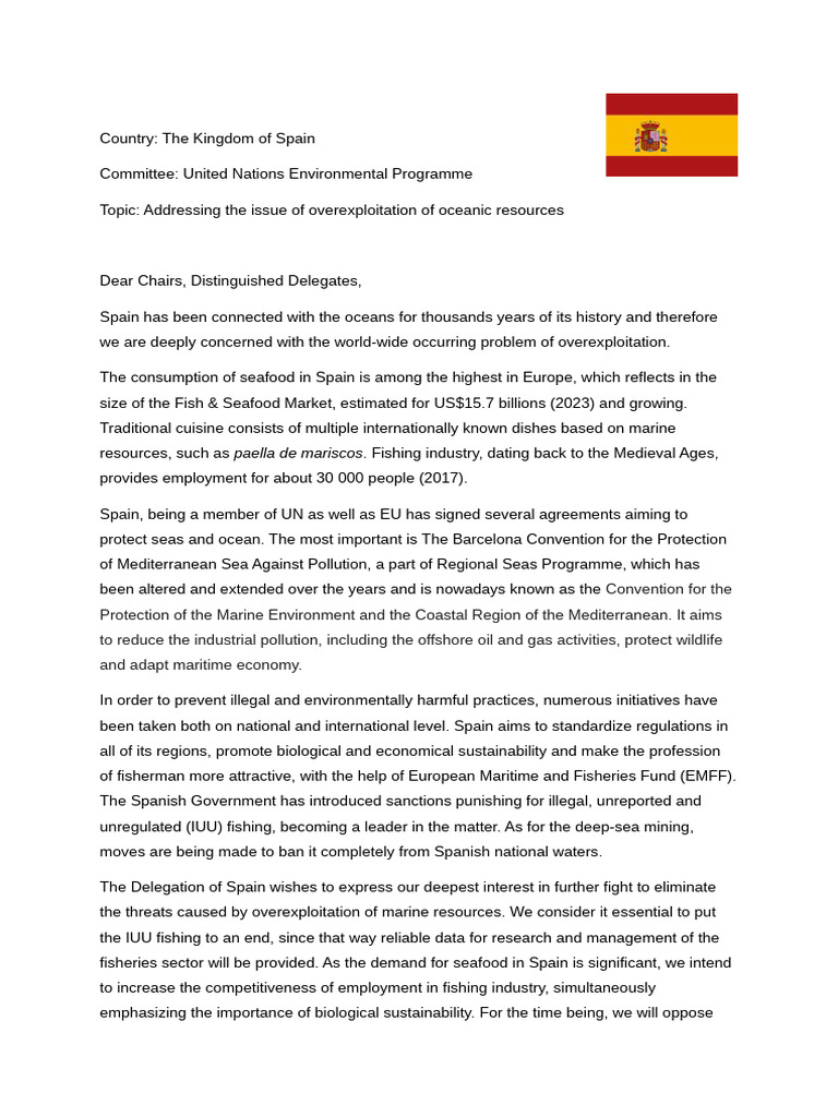 Position Paper - Spain | PDF | Natural Environment | Earth Sciences