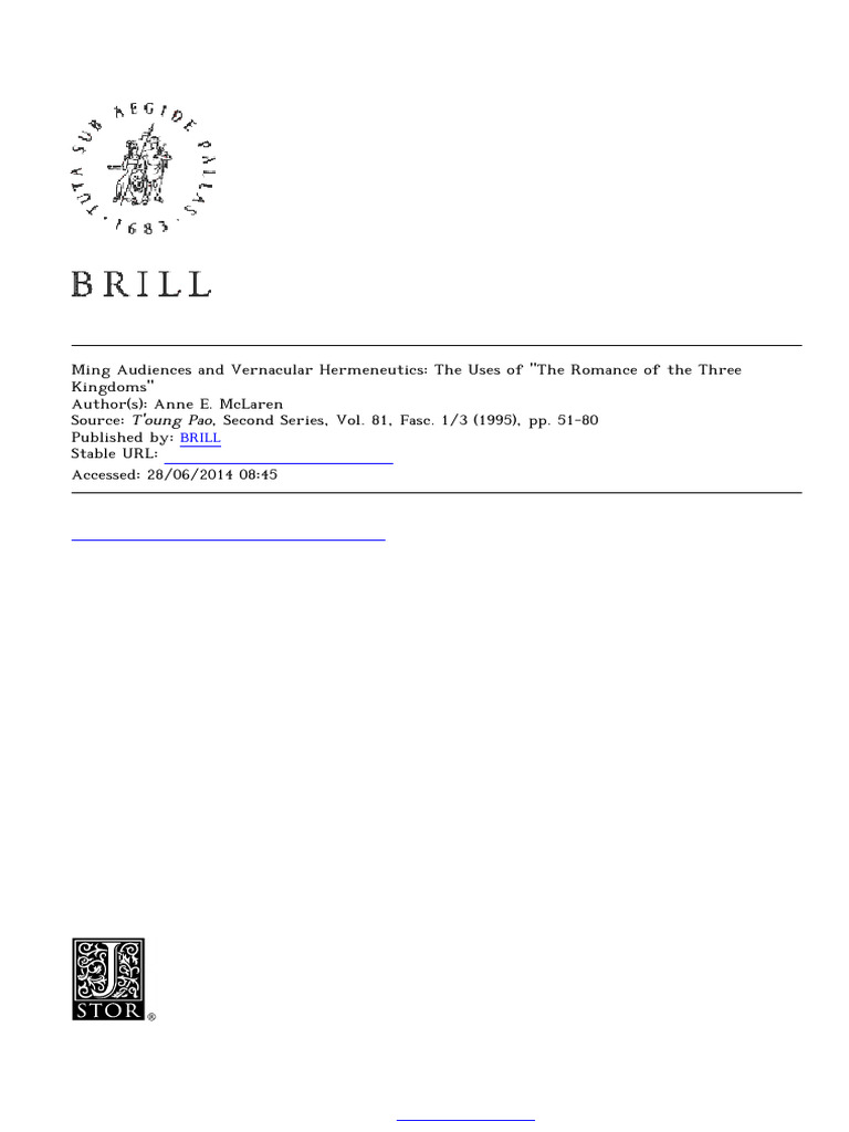 Ming Audiences and Vernacular Hermeneutics | PDF | Narrative