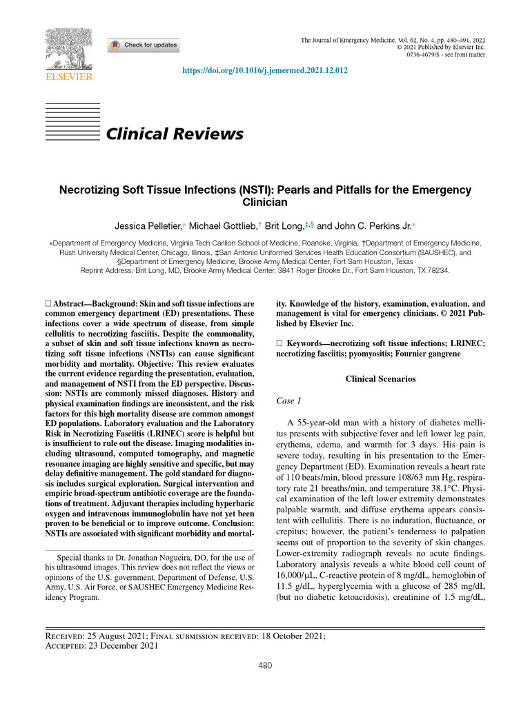 Necrotizing Soft Tissue Infections (NSTI) Pearls and Pitfalls For The ...