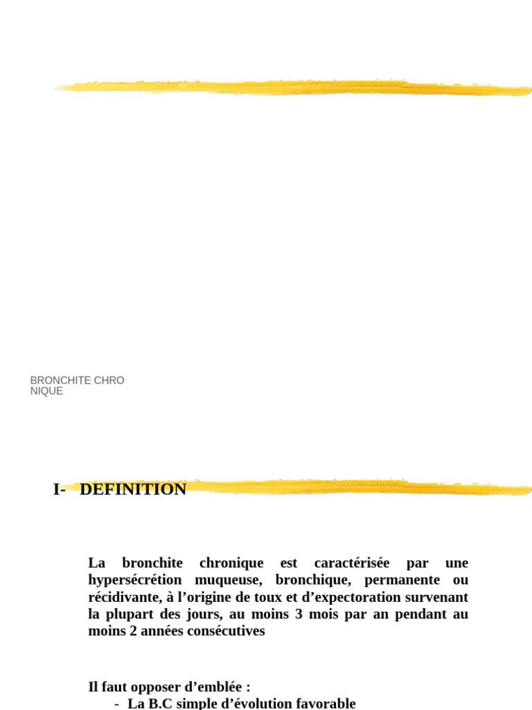 Bronchite Chronique et Syndrome Obstructif | PDF | Maladies et troubles ...