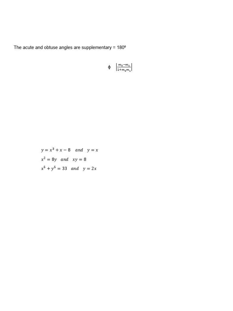 Angles Between 2 Curves | PDF