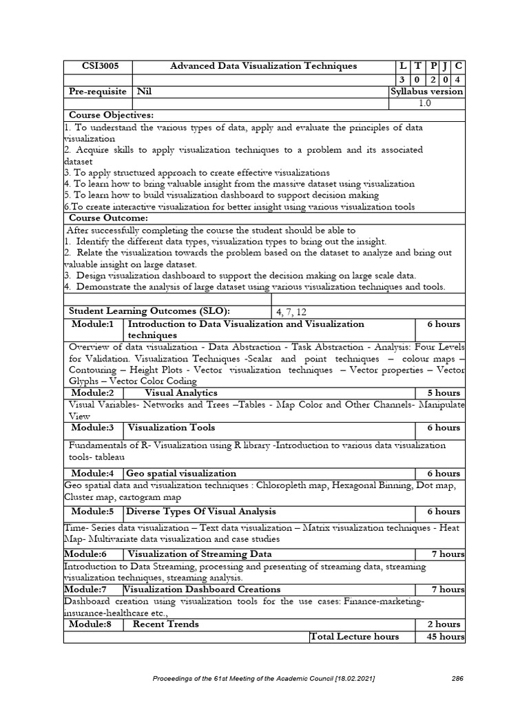 Advanced Data Visualization Course Guide | PDF | Data | Information Science