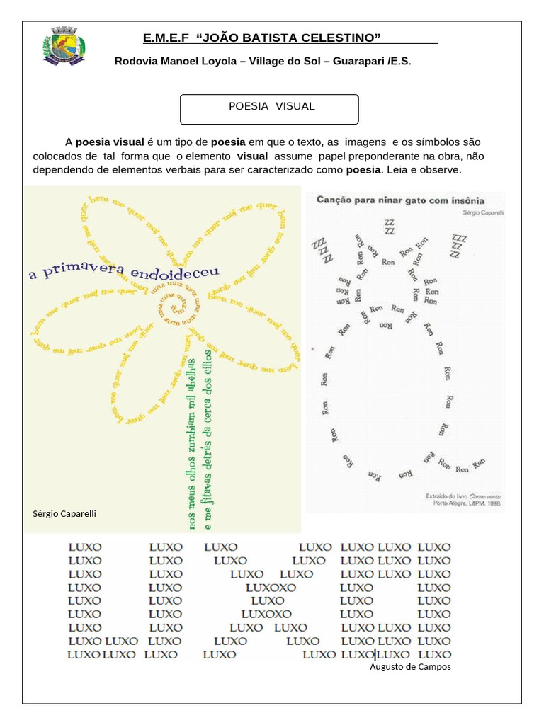 Exemplos de Poesia Visual | PDF