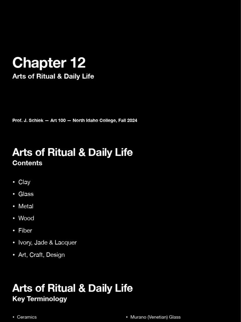 Art Appreciation Chapter 9 Lecture Slides | PDF | Glasses | Pottery