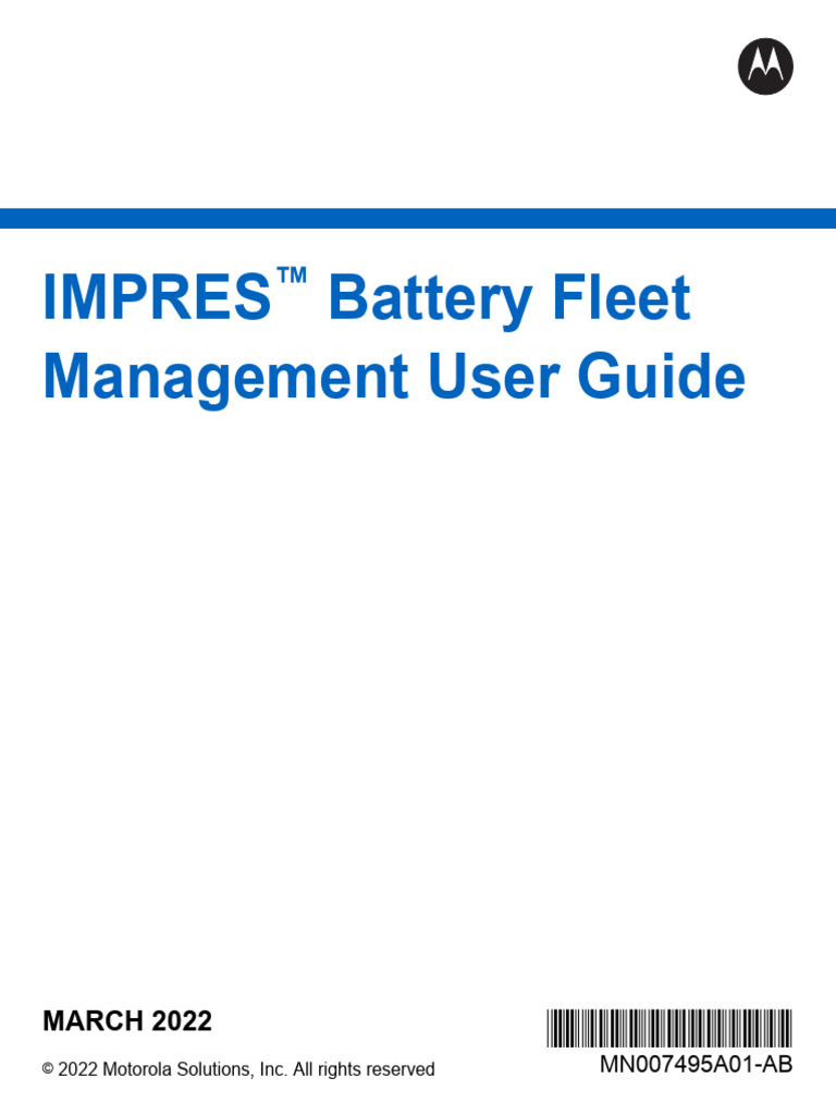 MN007495A01-AB Enus IMPRES Battery Fleet Management User Guide | PDF | Port (Computer Networking ...