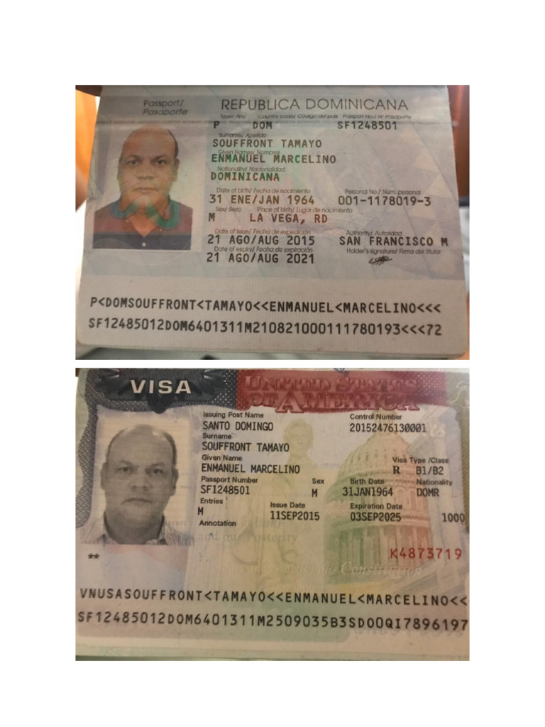 Pasaporte y Visado Emmanuel Souffront | PDF