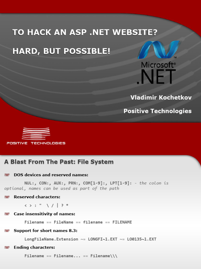 V.Kochetkov_breaking_ASP.NET | PDF | Filename | Utility Software