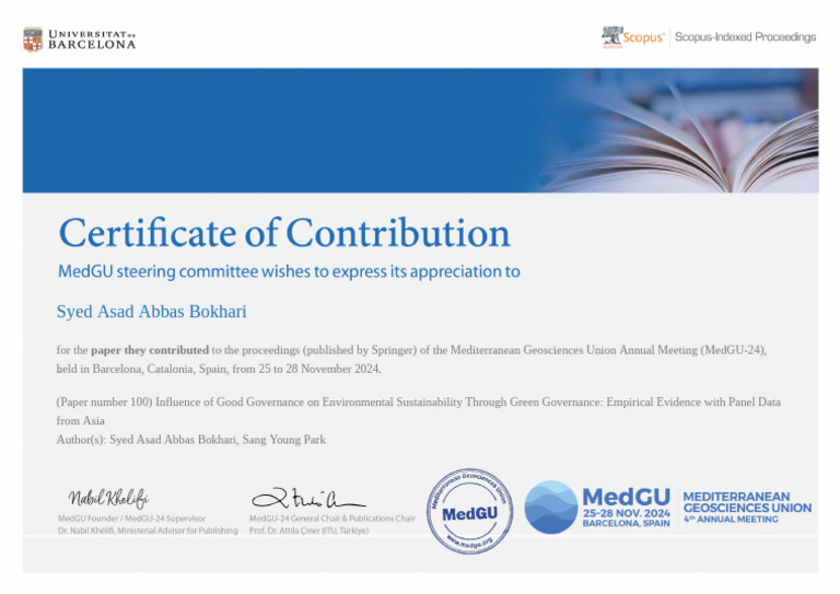 Certificate of Contribution | PDF