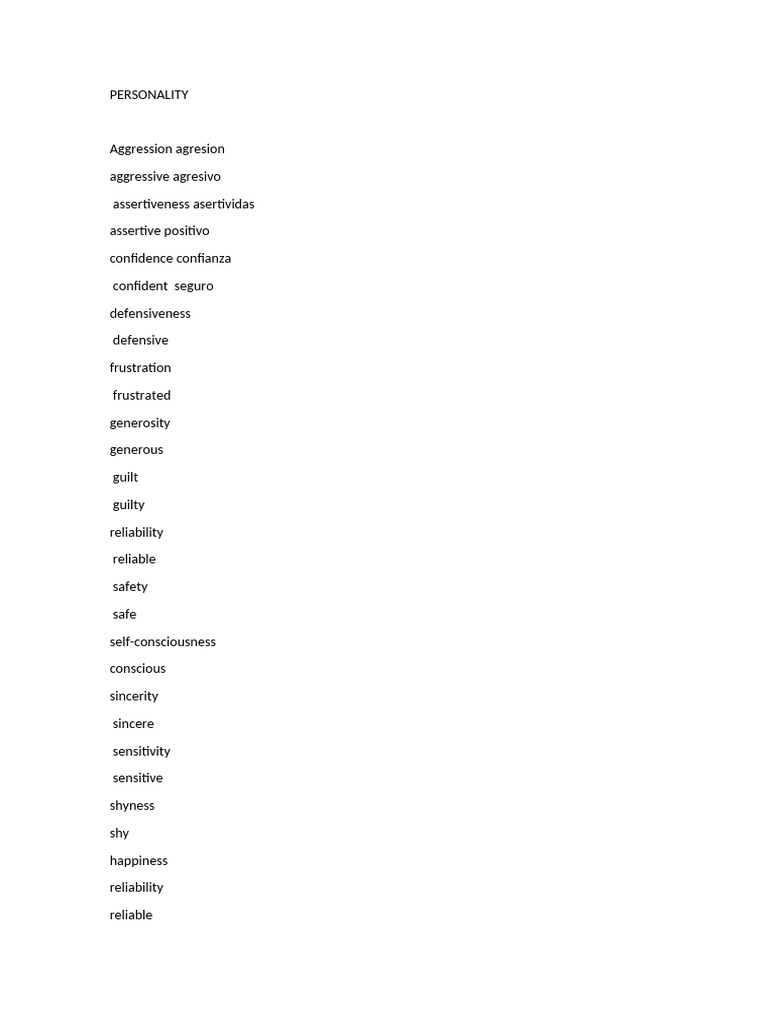Personality | PDF