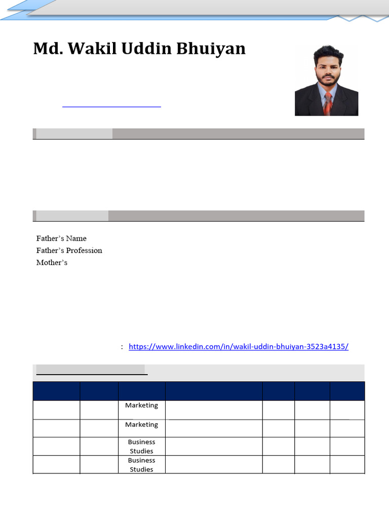 Final CV of Md. Wakil Uddin Bhuiyan 2024 (1) | PDF | Bangladesh