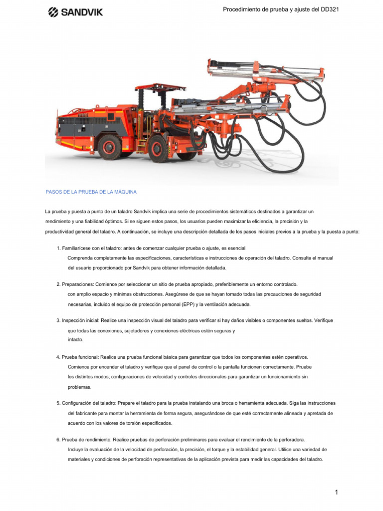 DD321 Ajustes | PDF | Perforar | Perforación