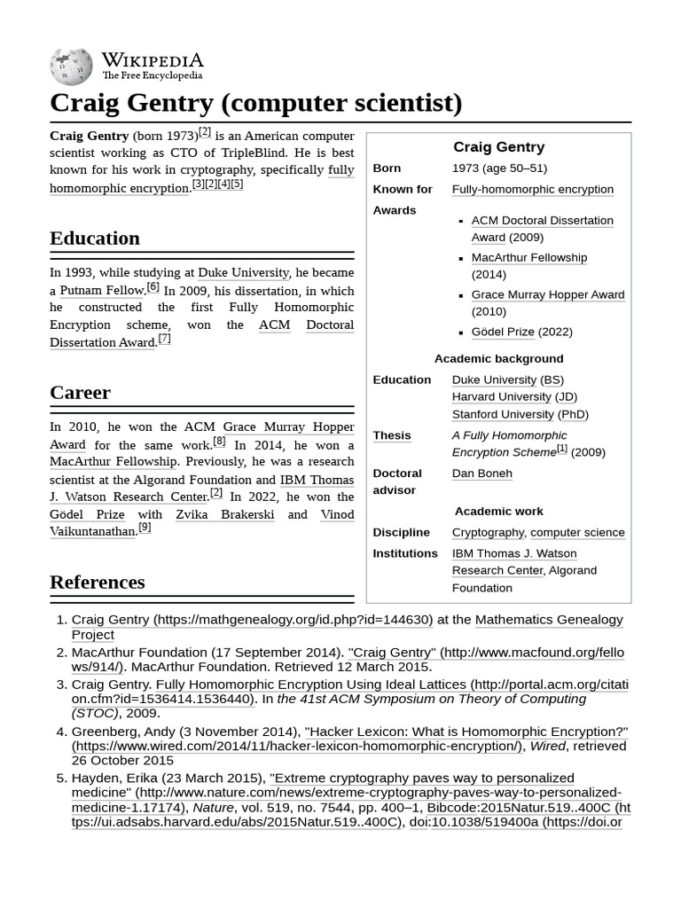 Craig_Gentry_(computer_scientist) | PDF | Computer Science | Cryptography