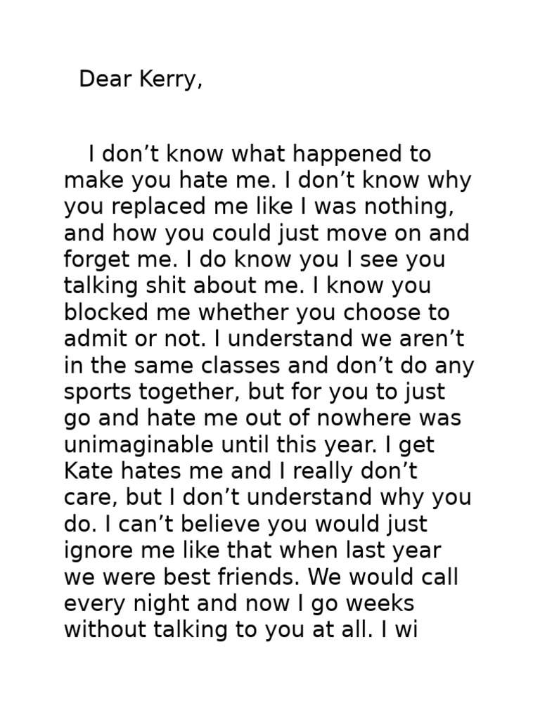 Letter To Kerry | PDF